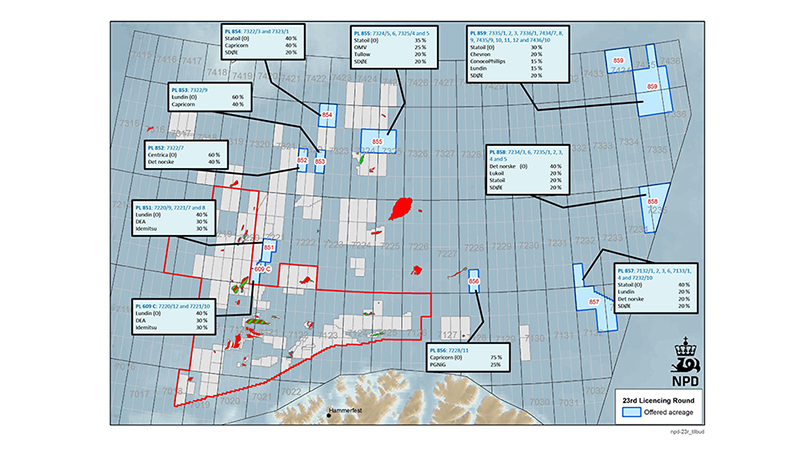Map of awarded licenses - Norwegianpetroleum.no